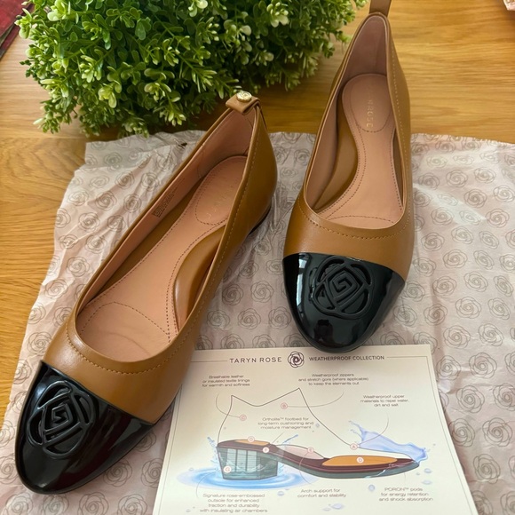 Taryn Rose | Shoes | New Taryn Rose Ballet Flat Shoes Leather Brown ...